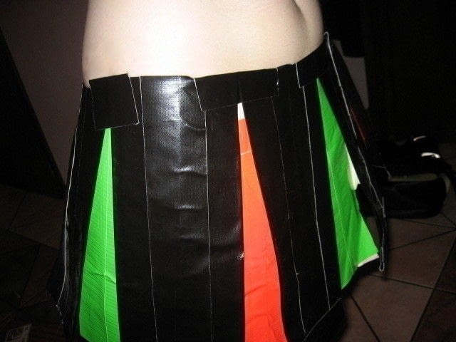 Duct Tape Pleated Skirt · A Duct Tape Skirt · Construction On Cut Out