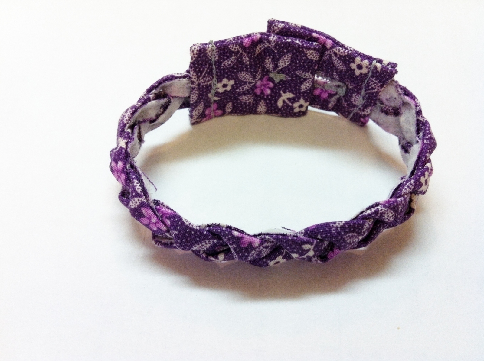 Braided Fabric Bracelet A Braided Fabric Bracelet Sewing On Cut Out 