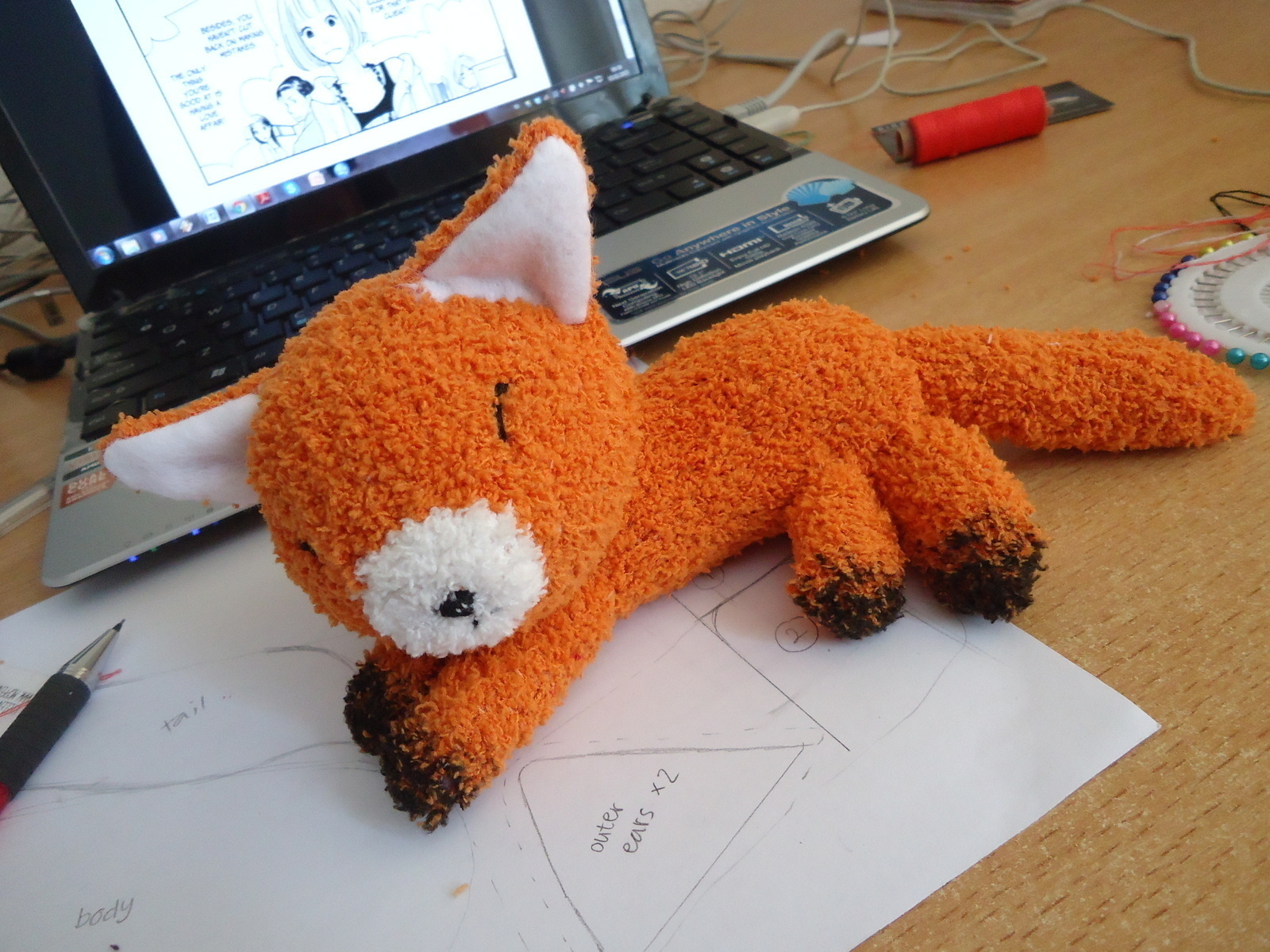 Fox Sock Plushie How To Make A Fox Plushie Needlework And Sewing On