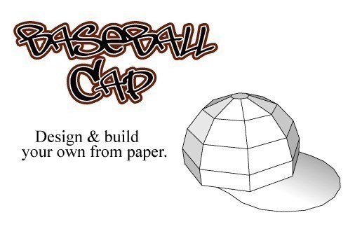 2 5 Paper Baseball Caps A Paper Model Papercraft On Cut Out Keep