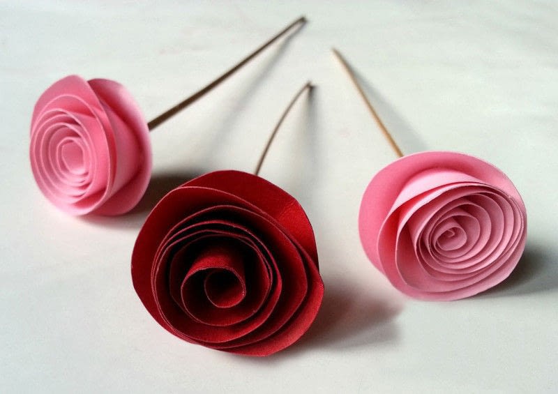 Rolled Paper Rose How To Make A Flowers Rosettes Papercraft On Cut Out Keep