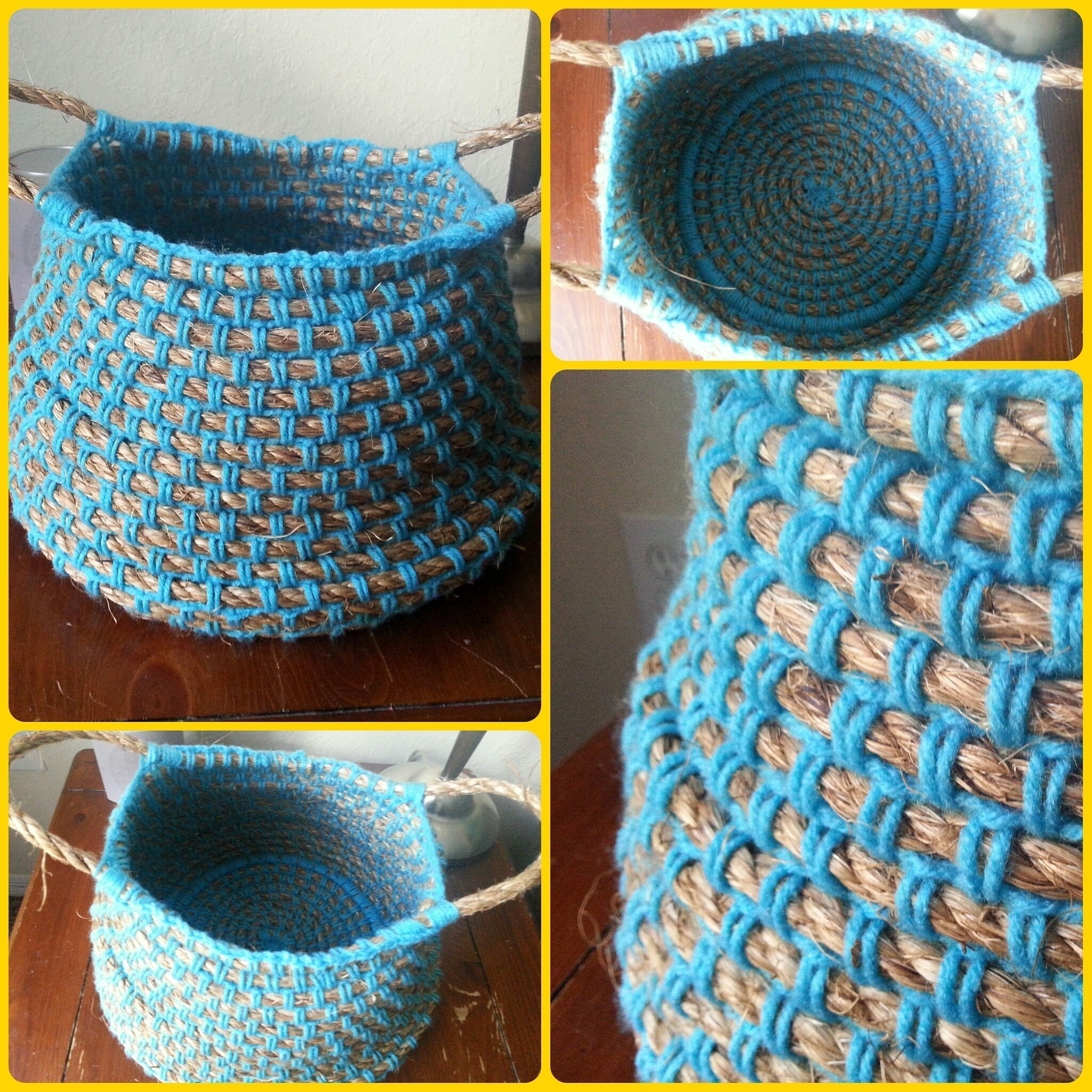 Crochet Rope Basket A Knit Or Crochet Basket Home DIY On Cut Out Crochet Rope Basket A Knit Or Crochet Basket Home DIY On Cut Out