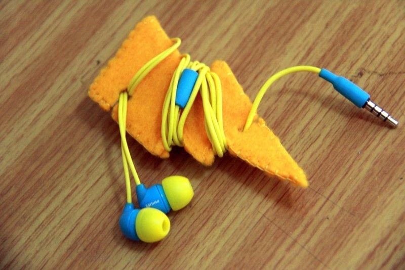 Earphone Cord Wrapper · Headphones · Drawing and Sewing on Cut Out + Keep