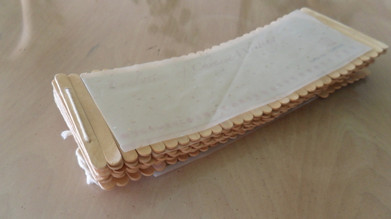 Popsicle Sticks Book · How To Make A Recycled Book · Bookbinding on Cut ...