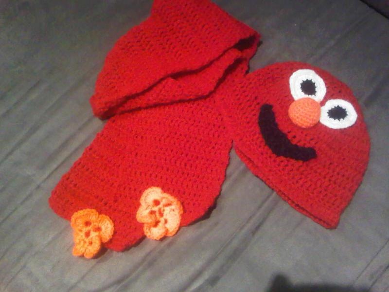 Elmo Hat & Scarf · A Character Hat · Needlework and Crochet on Cut Out ...