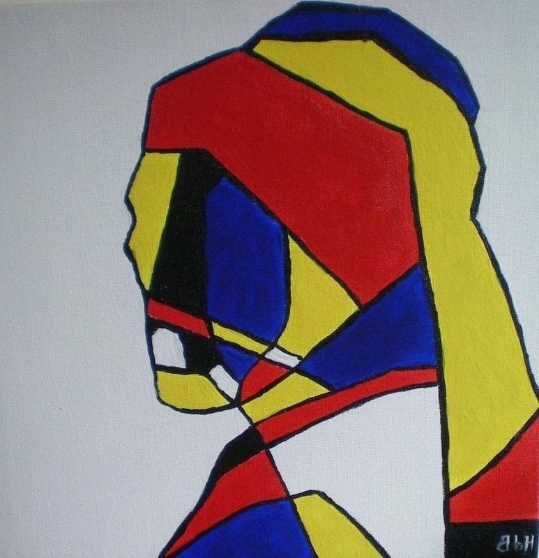 Abstract De Stijl Portrait · How To Create A Drawing Or Painting ...