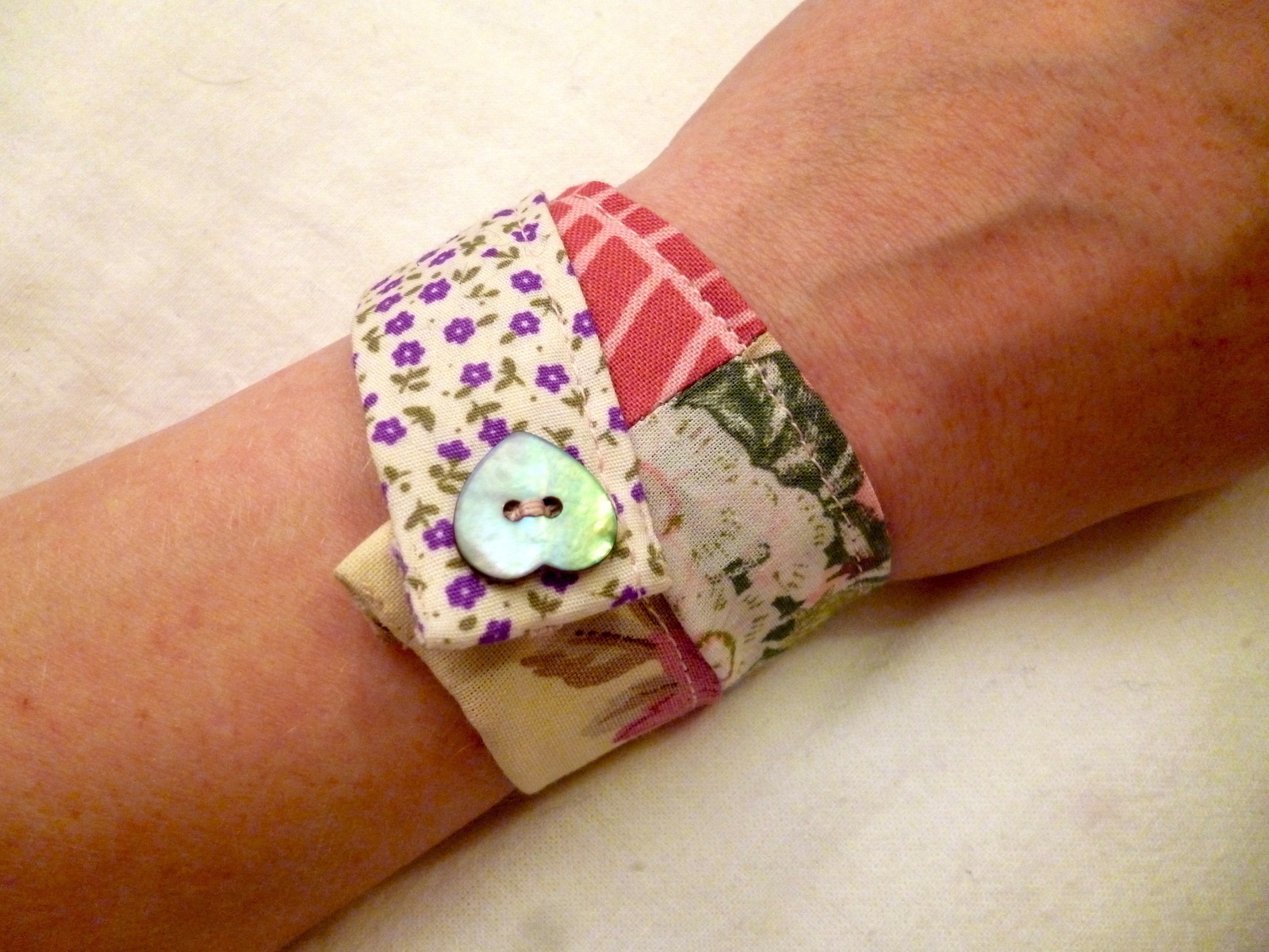 Patchwork Fabric Frienship Bracelet How To Make A Fabric Cuff 