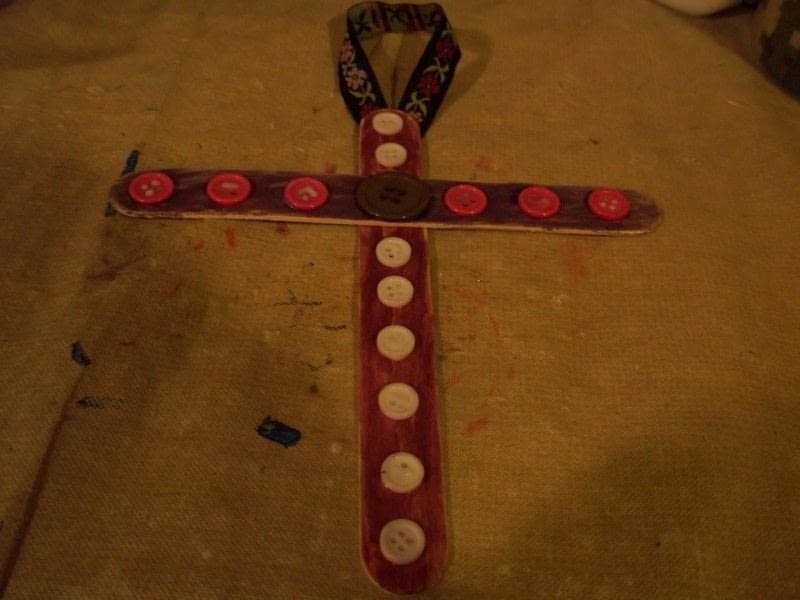 Popsicle Stick Cross · A Cross · Decorating and Embellishing on Cut Out ...