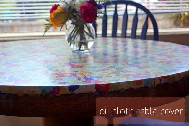 Oil Cloth Table Cover · How To Make A Tablecloth / Table Runner ...