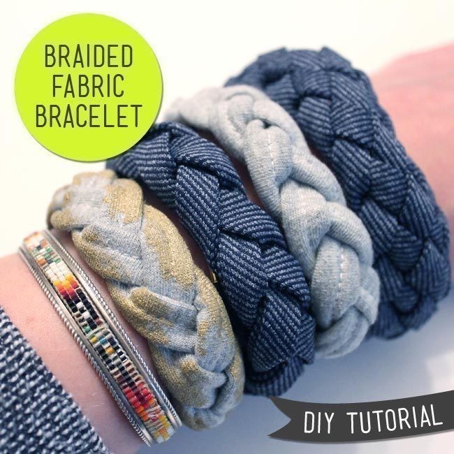 Diy Braided Fabric Bracelet How To Make A Braided Fabric Bracelet 