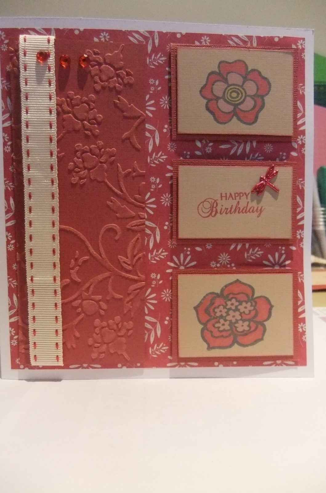 Red Card · A Stamped Card · Cardmaking on Cut Out + Keep · Creation by ...
