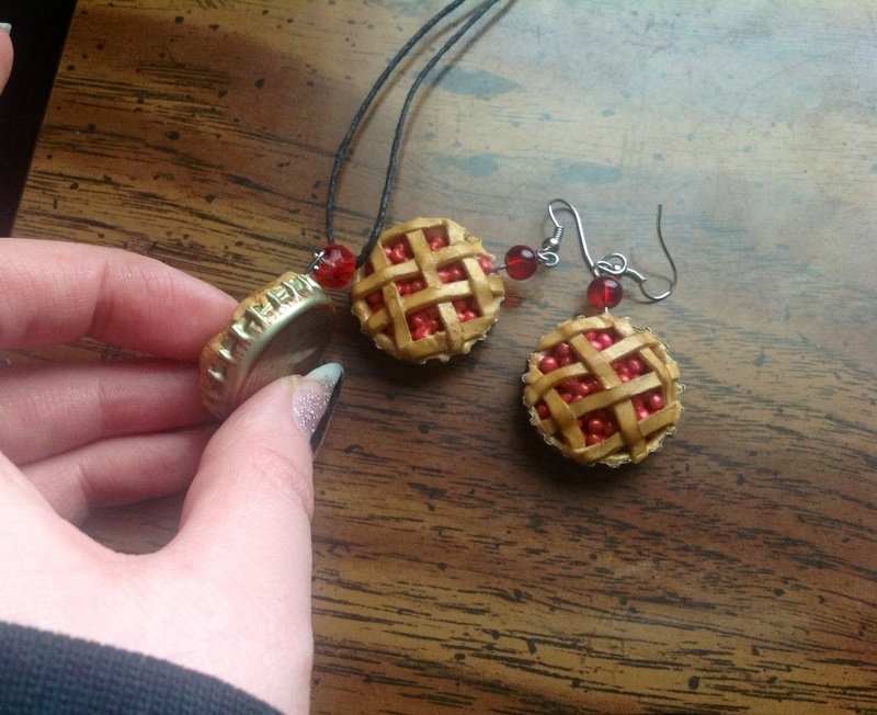 Cherry Pie Charms · A Pair Of Clay Earring · Jewelry on Cut Out + Keep