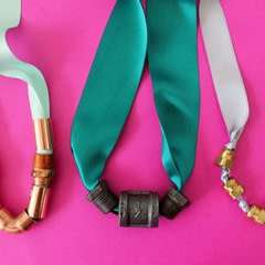 How to make ribbon necklaces · Craft tutorials and inspiration categorized as Ribbon Necklaces ...