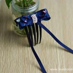 Diy Flower Hair Combs · How To Make A Hair Comb · Sewing on Cut Out ...