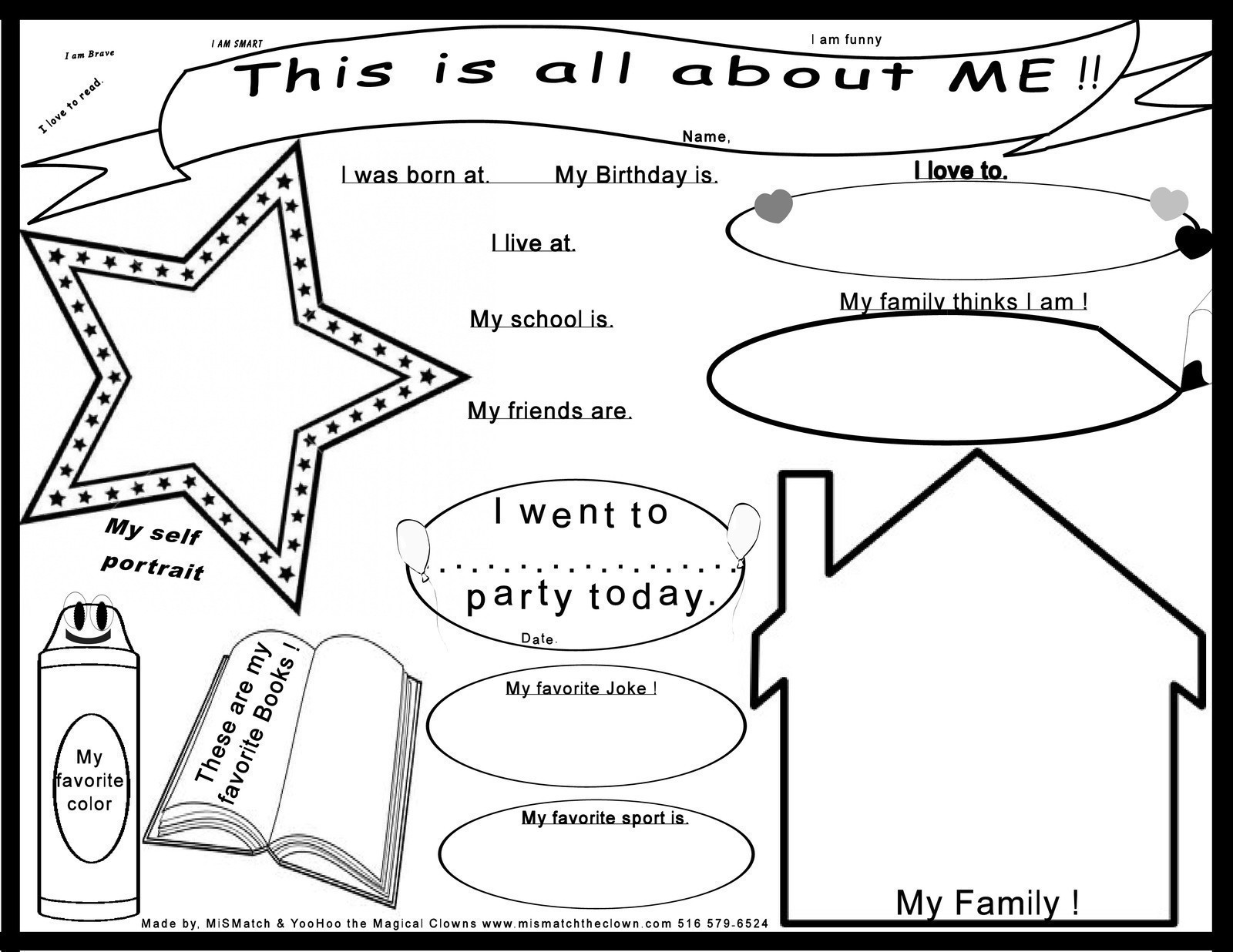 All About Me Poster Printable