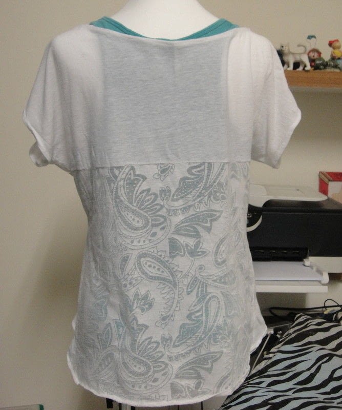 Lace Back T Shirt Reconstruction · How To Cut Up A Top · Sewing on Cut ...