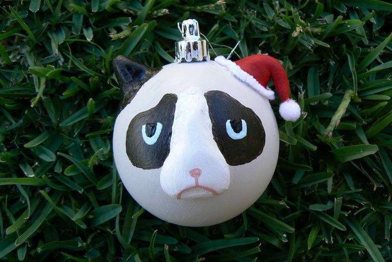 Grumpy Cat Christmas Bauble · How To Make A Bauble · Decorating on Cut ...