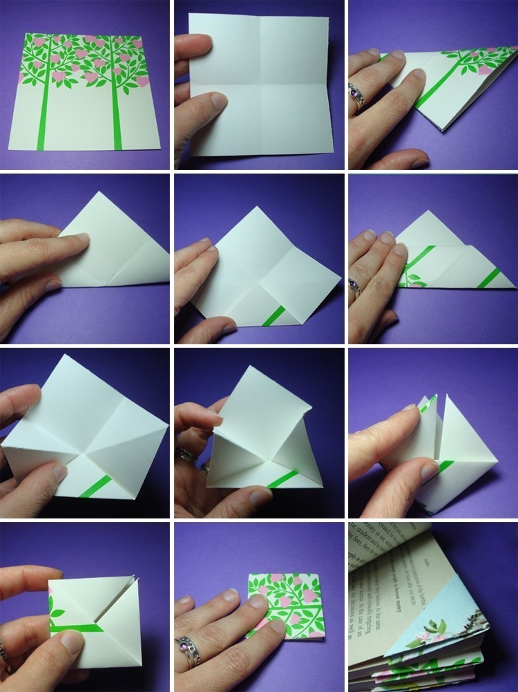 Diy Woodland Animals Origami Bookmarks Print Fold It S Always Autumn Corner Bookmark Tiger 