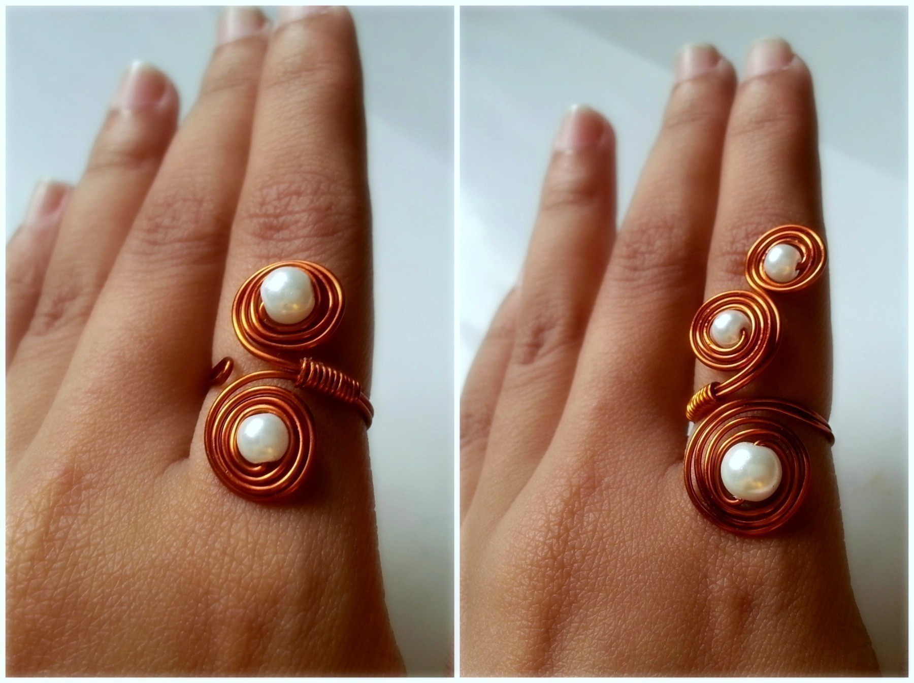 Swirly Beaded Wire Ring How To Make A Wire Swirl Ring Jewelry On