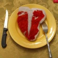 Felt Steak · A Meat Plushie · Sewing on Cut Out + Keep · Creation by ...