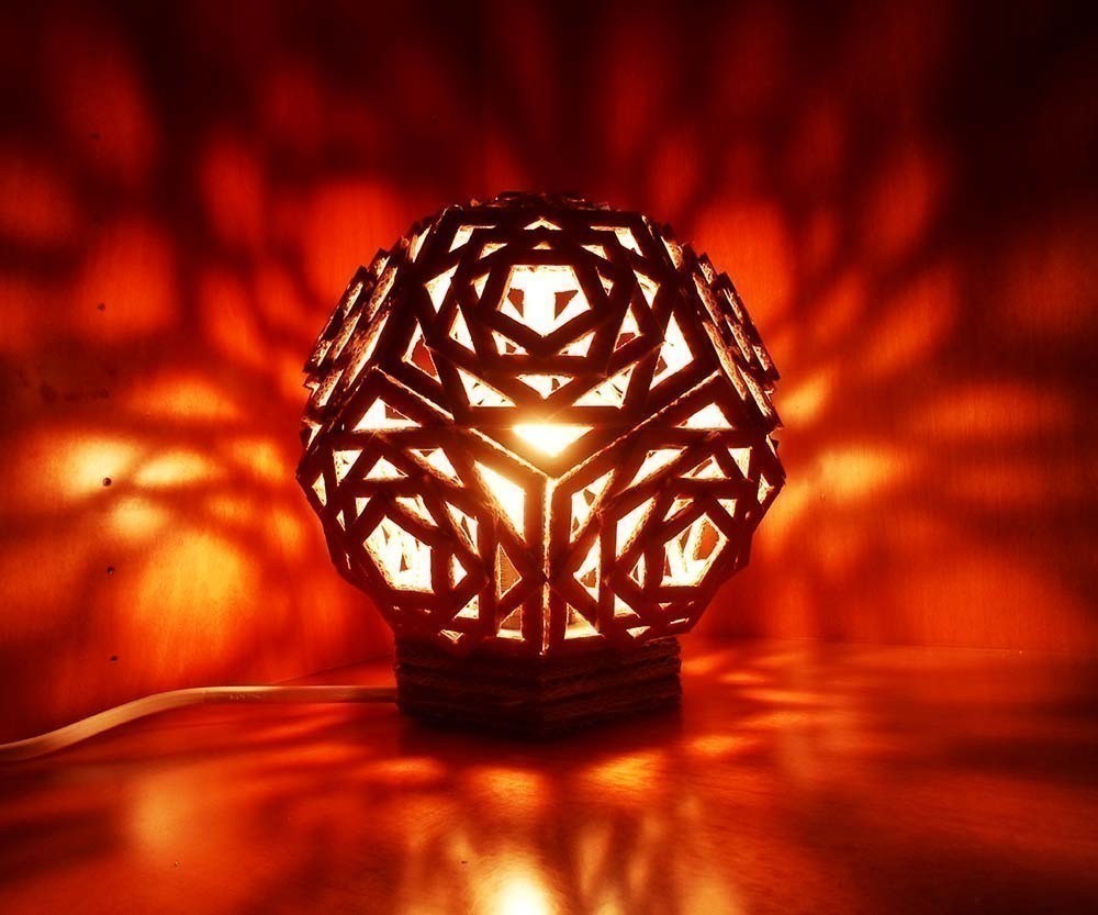 Geometric Cardboard Lamp How To Make A Lamp Lampshade Home DIY