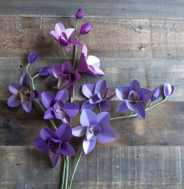 Make Your Own Paper Orchids · How To Make A Paper Flower · Papercraft ...