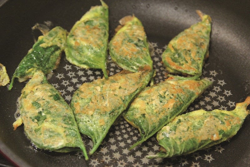 Perilla Leaf Pancakes (Kkaennip Jeon) · Extract from Maangchi's Real ...