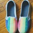 Diy Rainbow Sneakers · How To Paint A Pair Of Patterned Shoes · Home ...