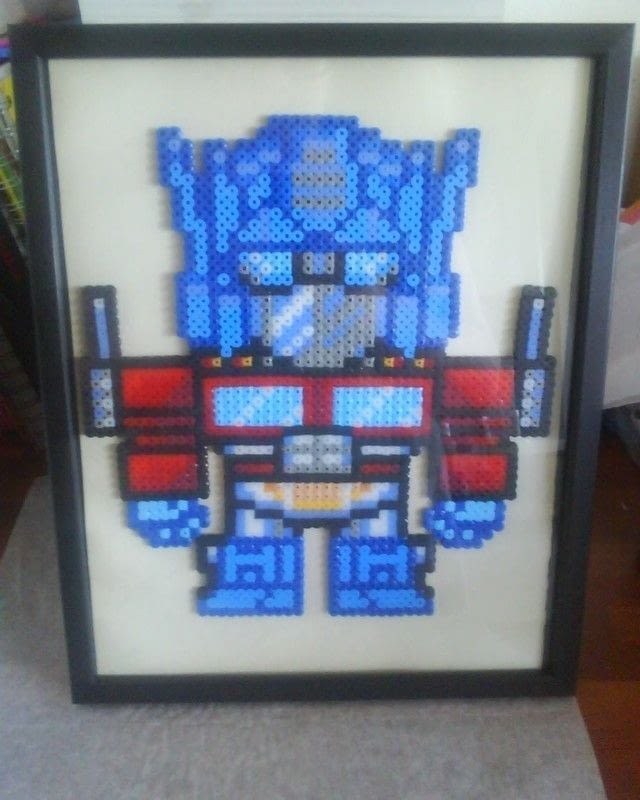 Optimus Prime Hama Bead :D · A Pegboard Bead Charm · Pegboard on Cut ...