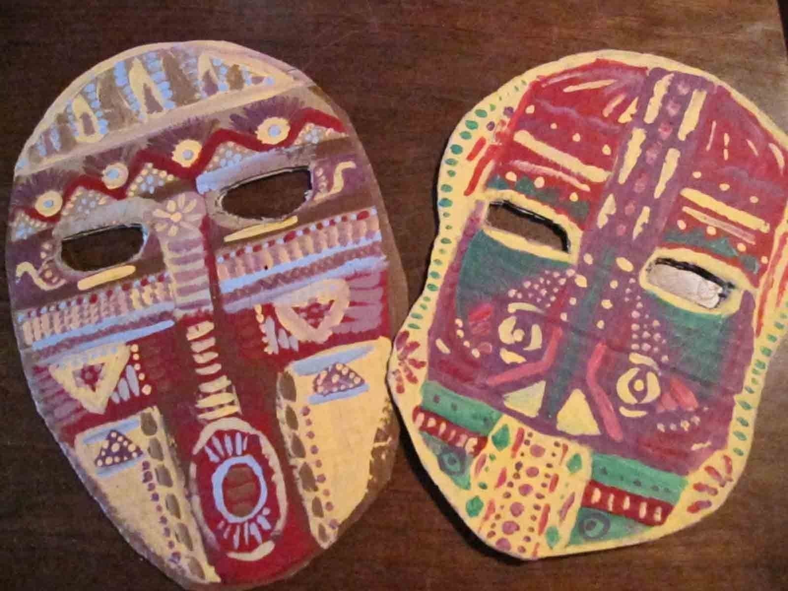 Cardboard Masks A Mask Decorating On Cut Out Keep Creation By Eva