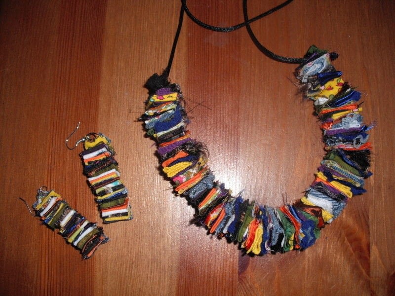 Fun Fabric Scrap Necklace · A Fabric Necklace · Jewelry Making on Cut ...