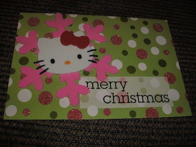 Hello Kitty Christmas Cards · A Glitter Card · Cardmaking on Cut Out + Keep