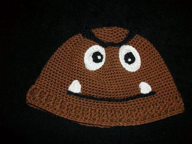 Mario Nintendo Goomba Crochet Hat · A Character Hat · Needlework on Cut ...