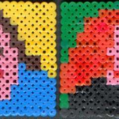 'Funky Lizard' Hama Bead Picture · How To Bead A Picture · Pegboard on ...