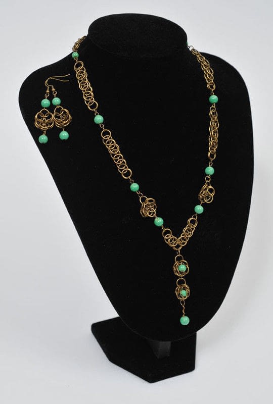 Medieval Jewellery Set · How To Make A Chainmaille Necklace · Jewelry ...