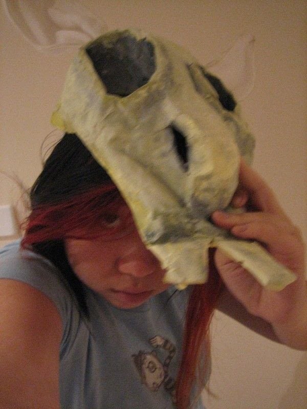 Rabbit Skull Mask · A Mask · Decorating and Papier-mâché on Cut Out + Keep