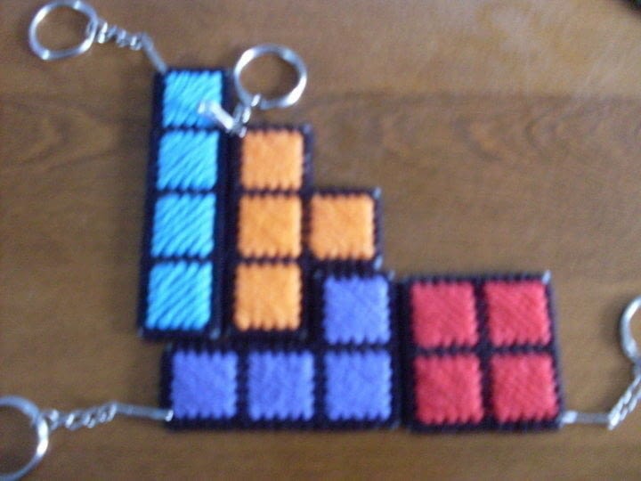 Tetris Keychain · A Stitched Charm · Needlework on Cut Out + Keep ...