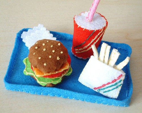 Felt Tray · How To Make A Burger Plushie · Sewing on Cut Out + Keep ...