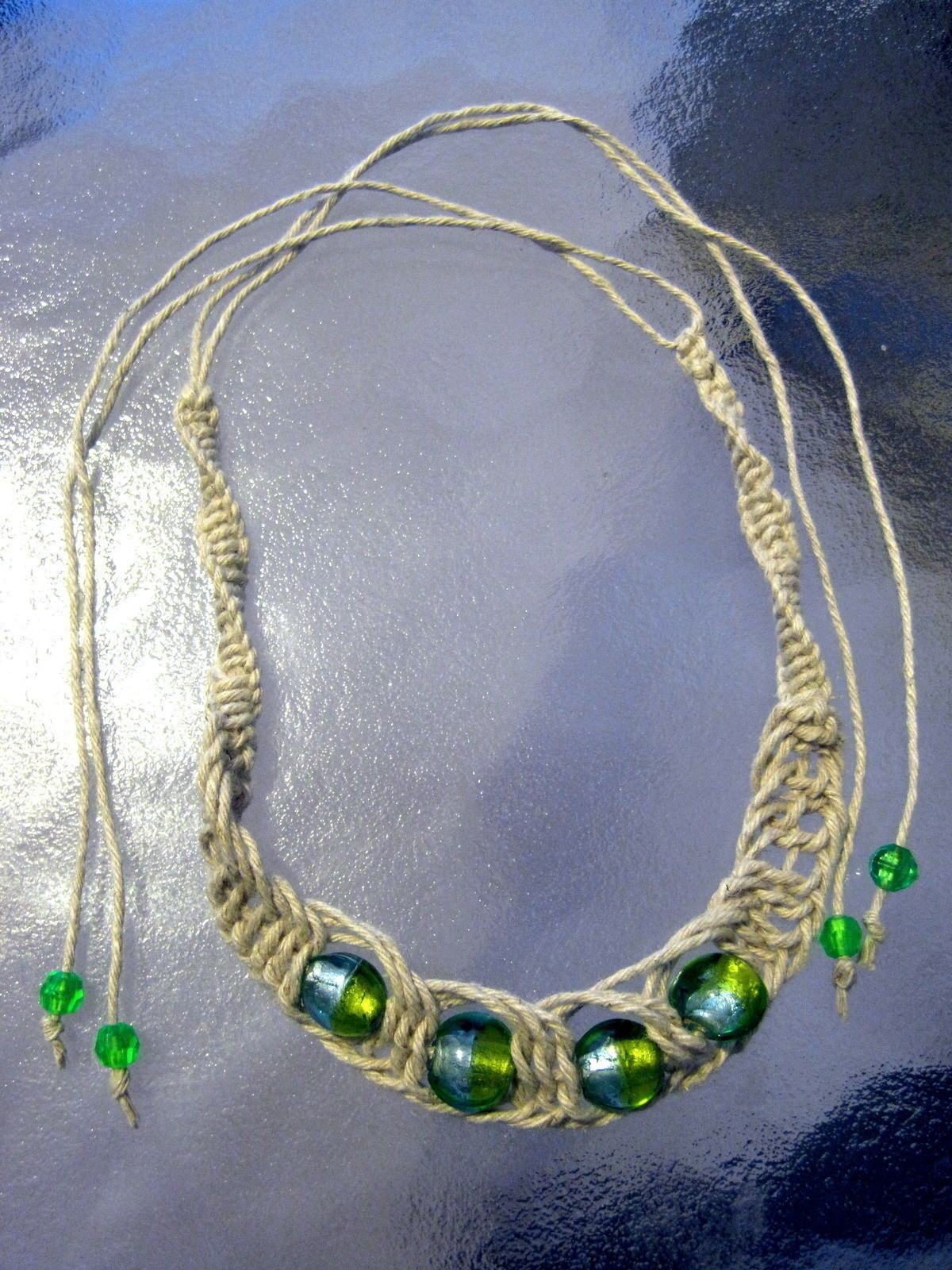 Fishbone Hemp Necklace A Hemp Necklace Braiding Jewelry Making 