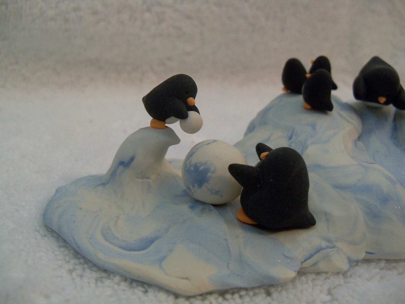 Penguin Party A Clay Penguin Molding On Cut Out Keep Creation 