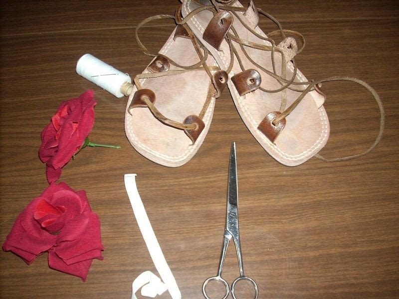 Rose Sandal Accessories · How To Embellish A Pair Of Floral Shoes ...