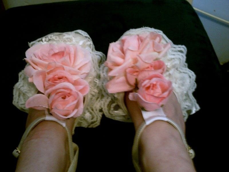 Gaudy Rose Shoes · How To Embellish A Pair Of Floral Shoes · Sewing on ...
