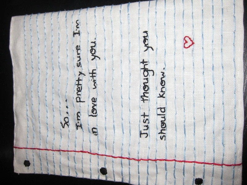 Hand Stitched Note · How To Make A Notecard Letter · Cross Stitch ...