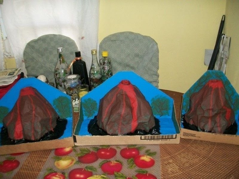 Paper Mache Volcanoes · A Papier Mache Model · Papier-mâché on Cut Out ...