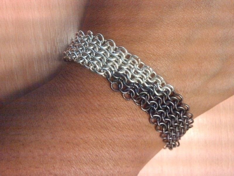 Black N Silver Chainmaille Bracelet · A Chainmaille Bracelet · Chain ...