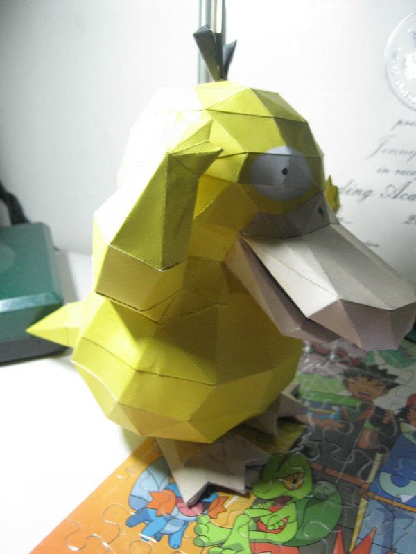 Pokemon: Psyduck Papercraft · How To Make A Paper Model · Paper Folding ...