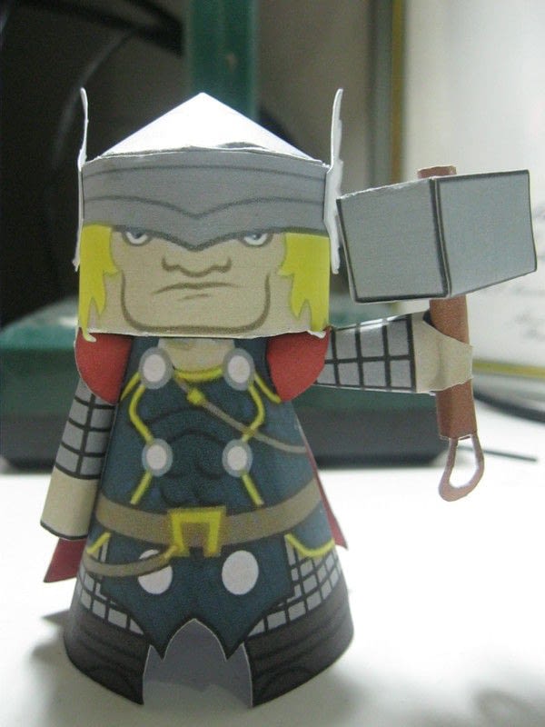 Thor Papercraft · How To Fold An Origami Character · Origami on Cut Out ...