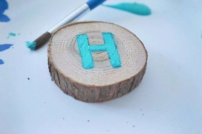 DIY Wood Initial Keychain · How To Make A Charm / Keyring · Home + DIY ...