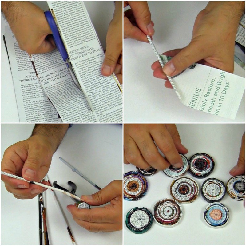 Recycled Paper Jewelry How To Make A Magazine Necklace Jewelry On 
