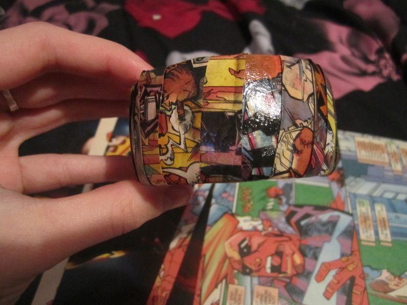 Diy Comic Strip Bangle Bracelet How To Make A Paper Bracelet 